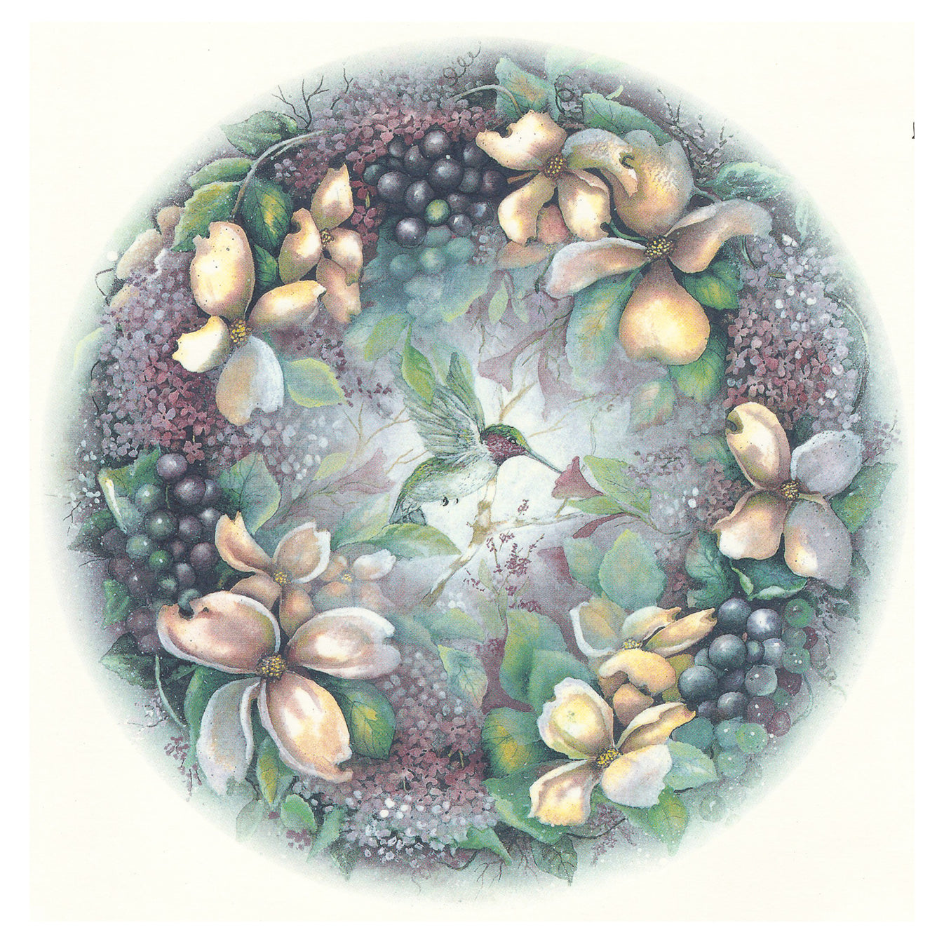 Magnolia Grapes Hummingbird Overglaze Ceramic Decals – Captive Decals