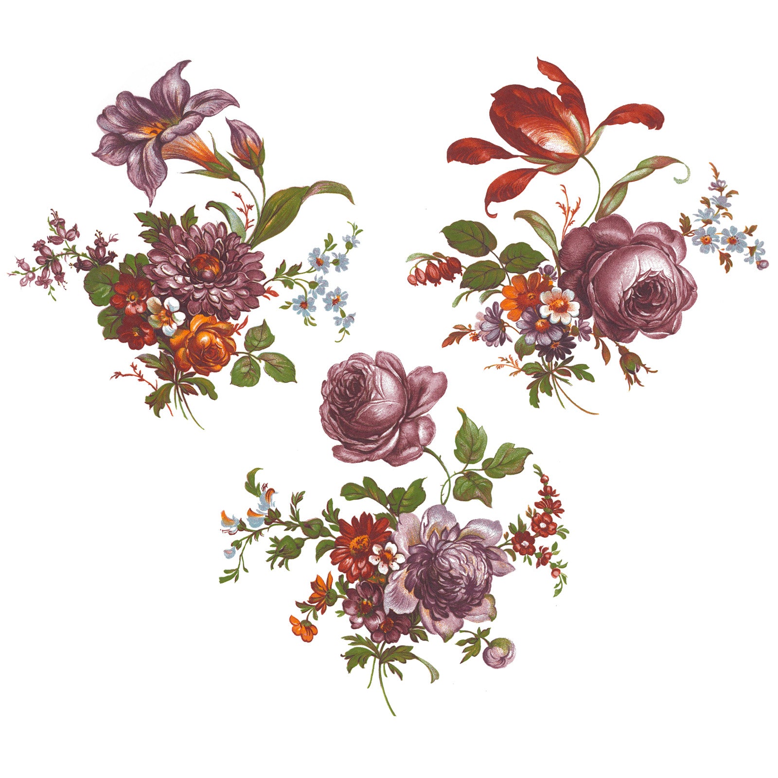 Vibrant Wildflowers Bouquet Overglaze Ceramic Decals – Captive Decals