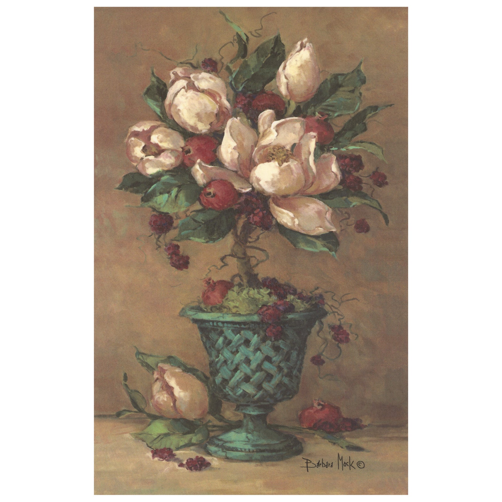 Flowers Magnolia Topiary Tray Overglaze Ceramic Decals – Captive Decals
