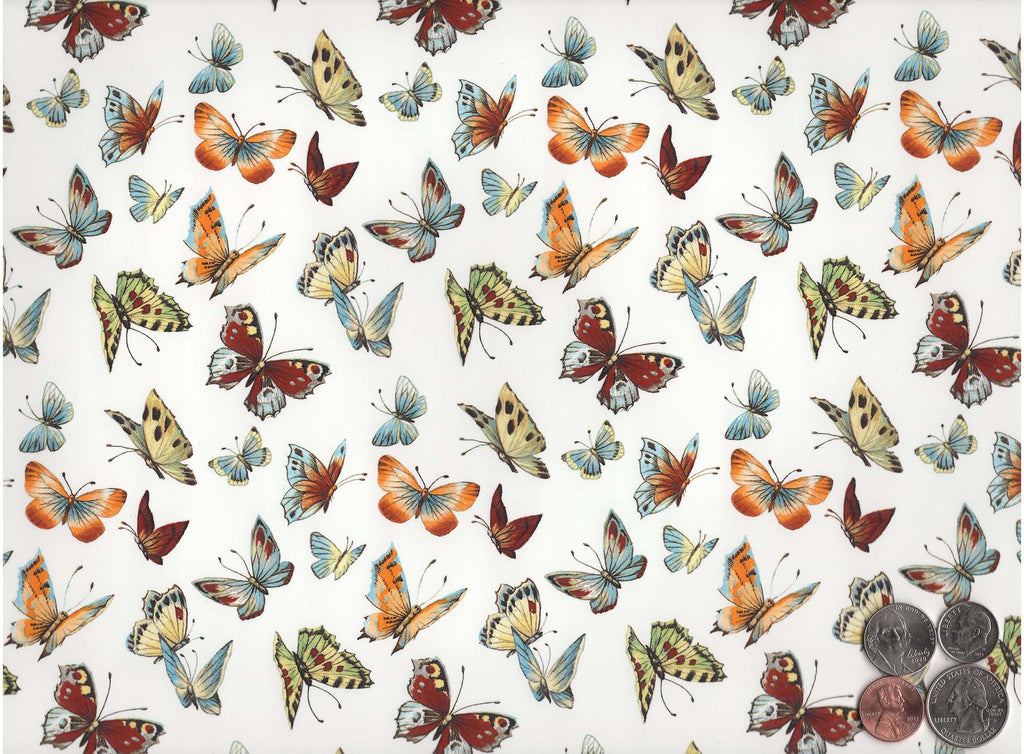 Allover Butterfly Chintz 1 pc 9" X 13-3/4" Overglaze Ceramic Decal She ...