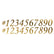 Script Font Numbers 22 pcs 0.75 Inch 22k Gold Fused Glass Decals ...