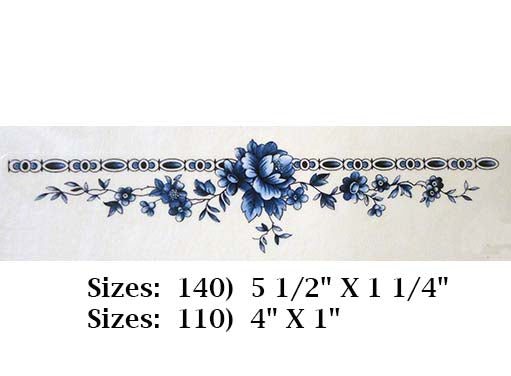 Flowers Royal Blue Ceramic Decals 10308 – Captive Decals